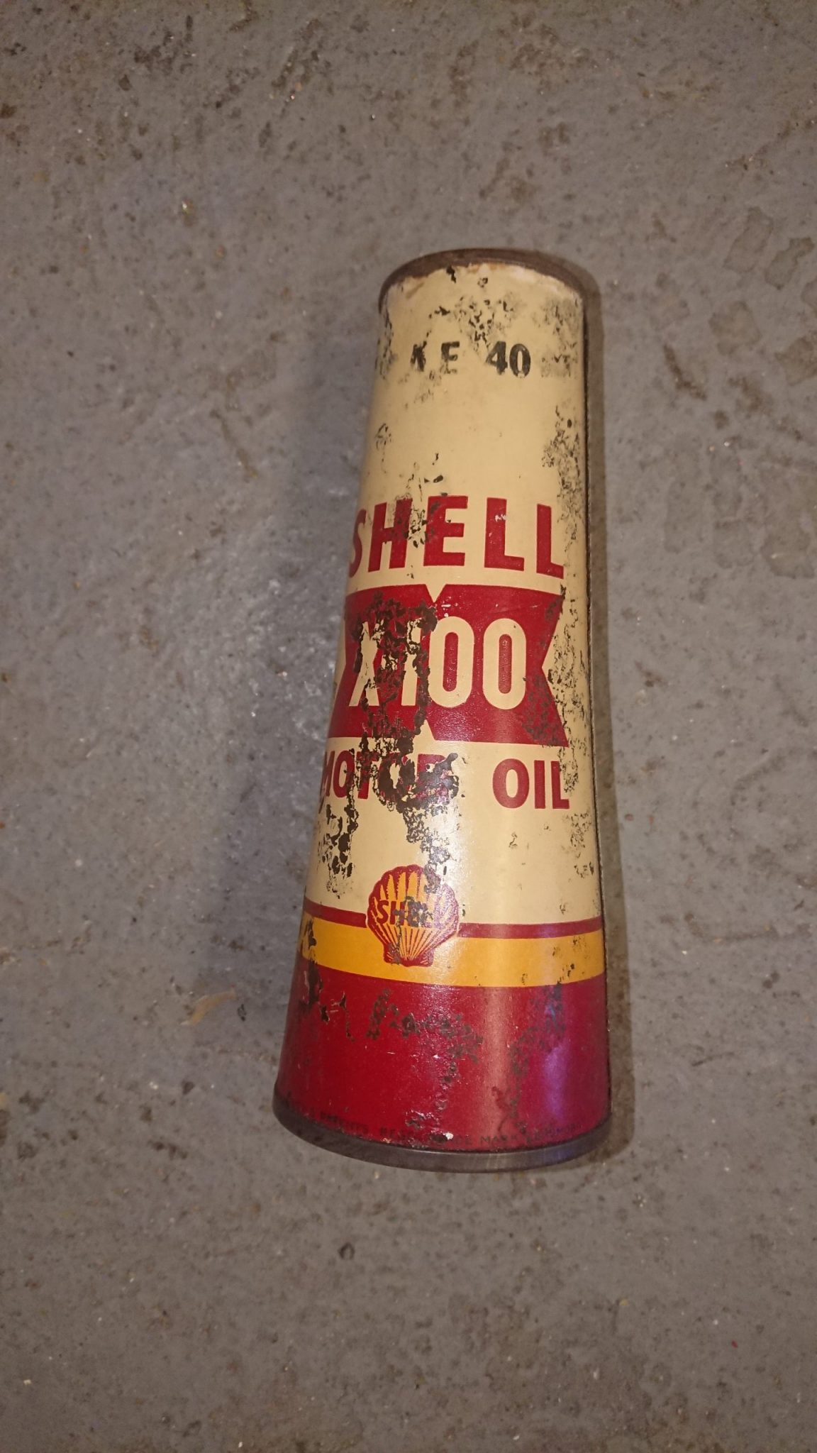 Shell X100 Conical Oil Can – Antique Motoring